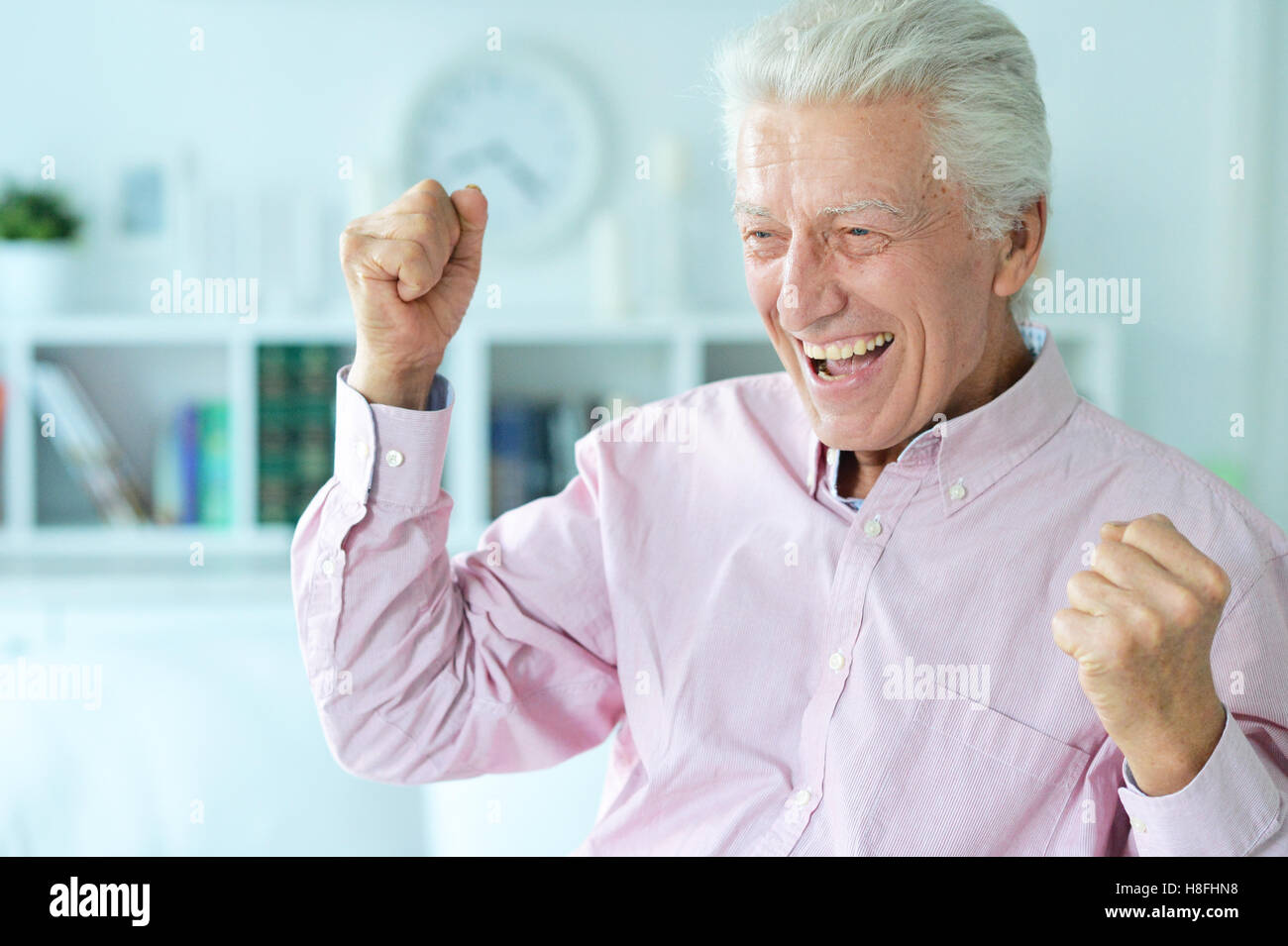 exited senior man Stock Photo - Alamy