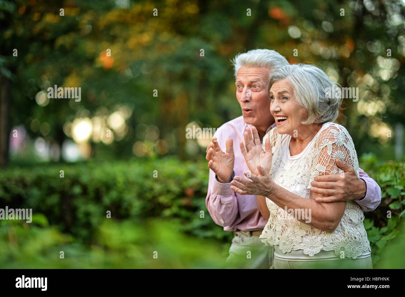 exited senior couple Stock Photo - Alamy