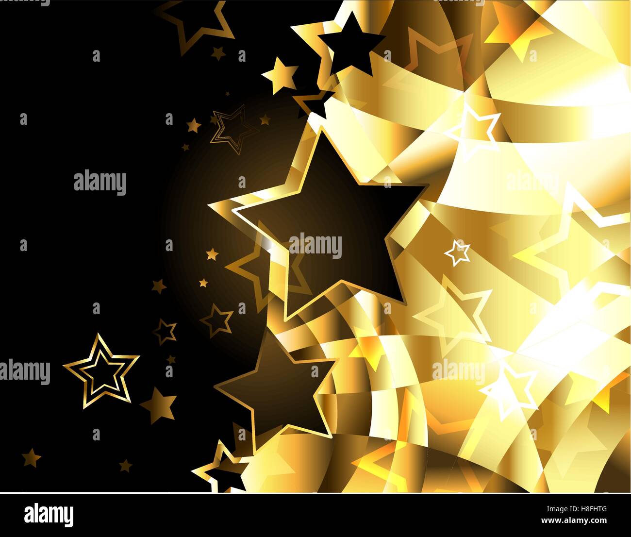 Gold stars black background hi-res stock photography and images - Alamy