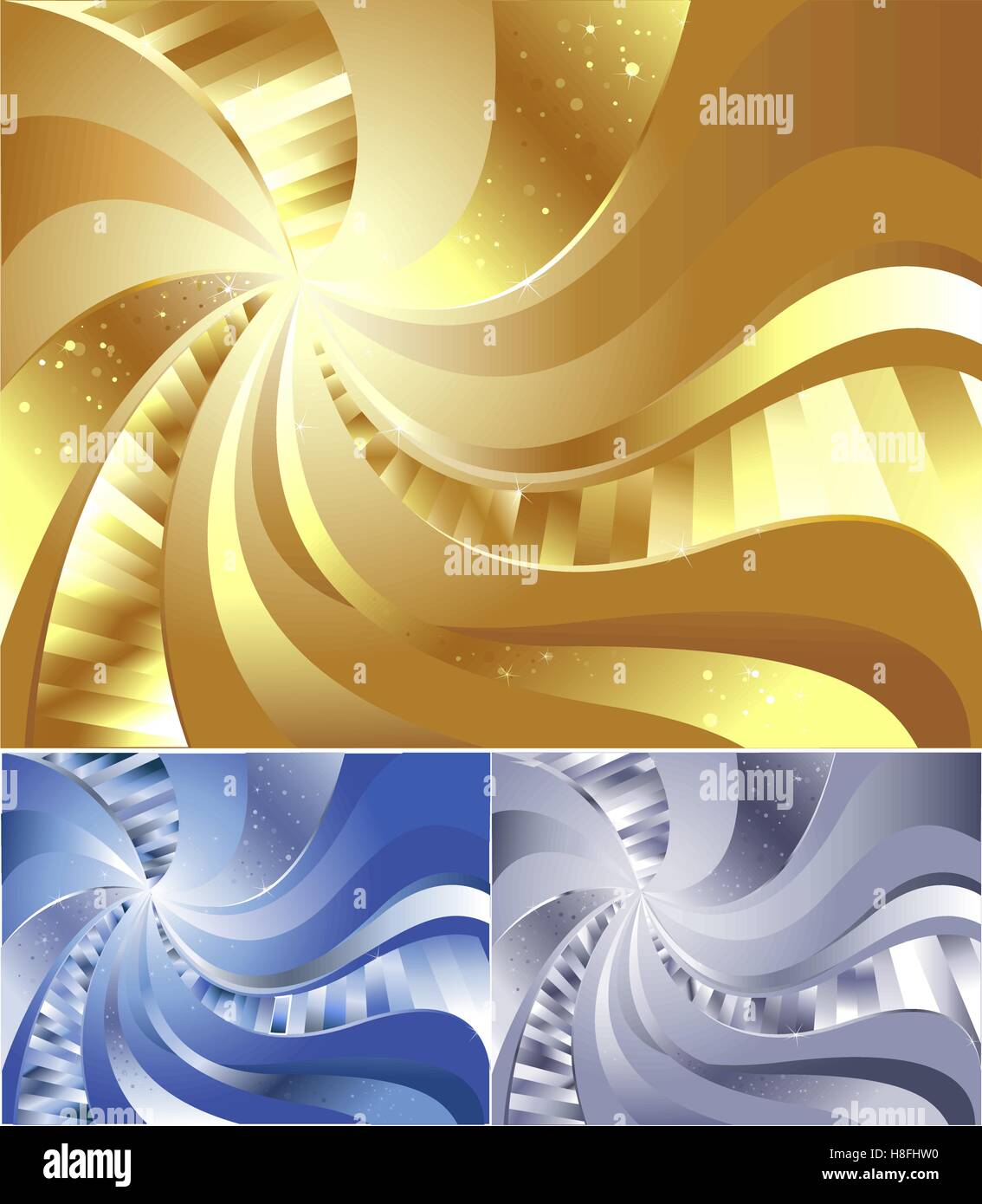 Blue abstract twisted lines Stock Vector Images - Alamy