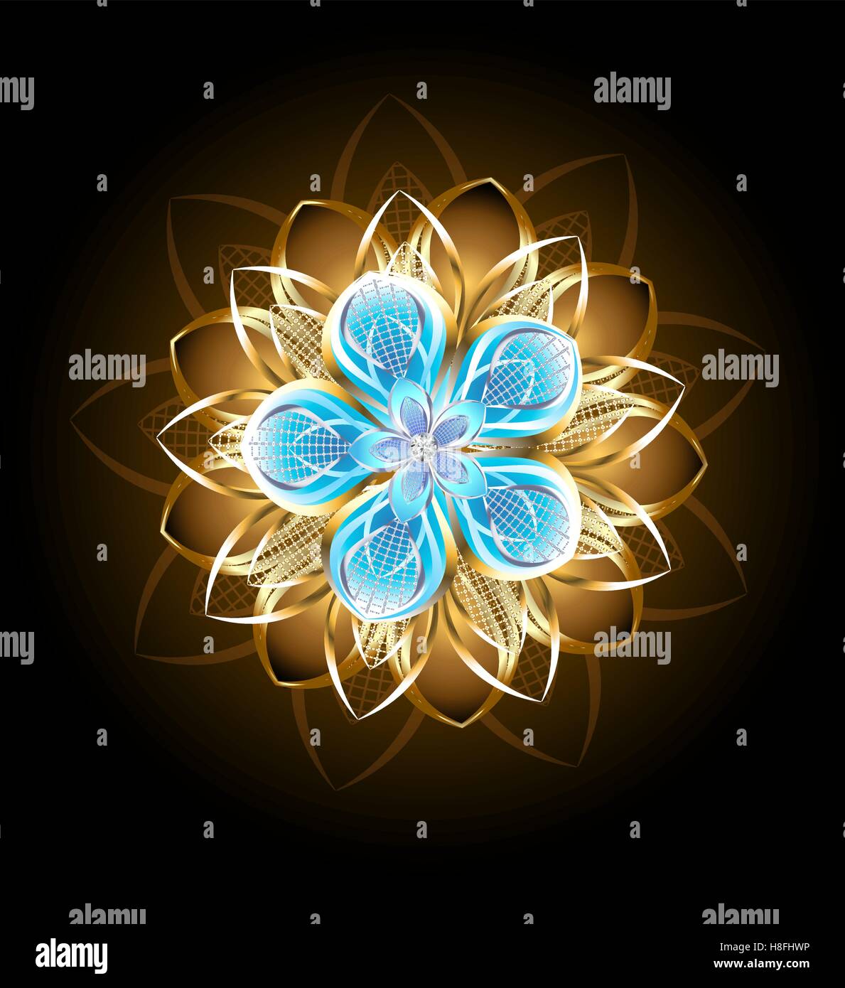 Abstract blue red ornament Stock Vector Images - Alamy