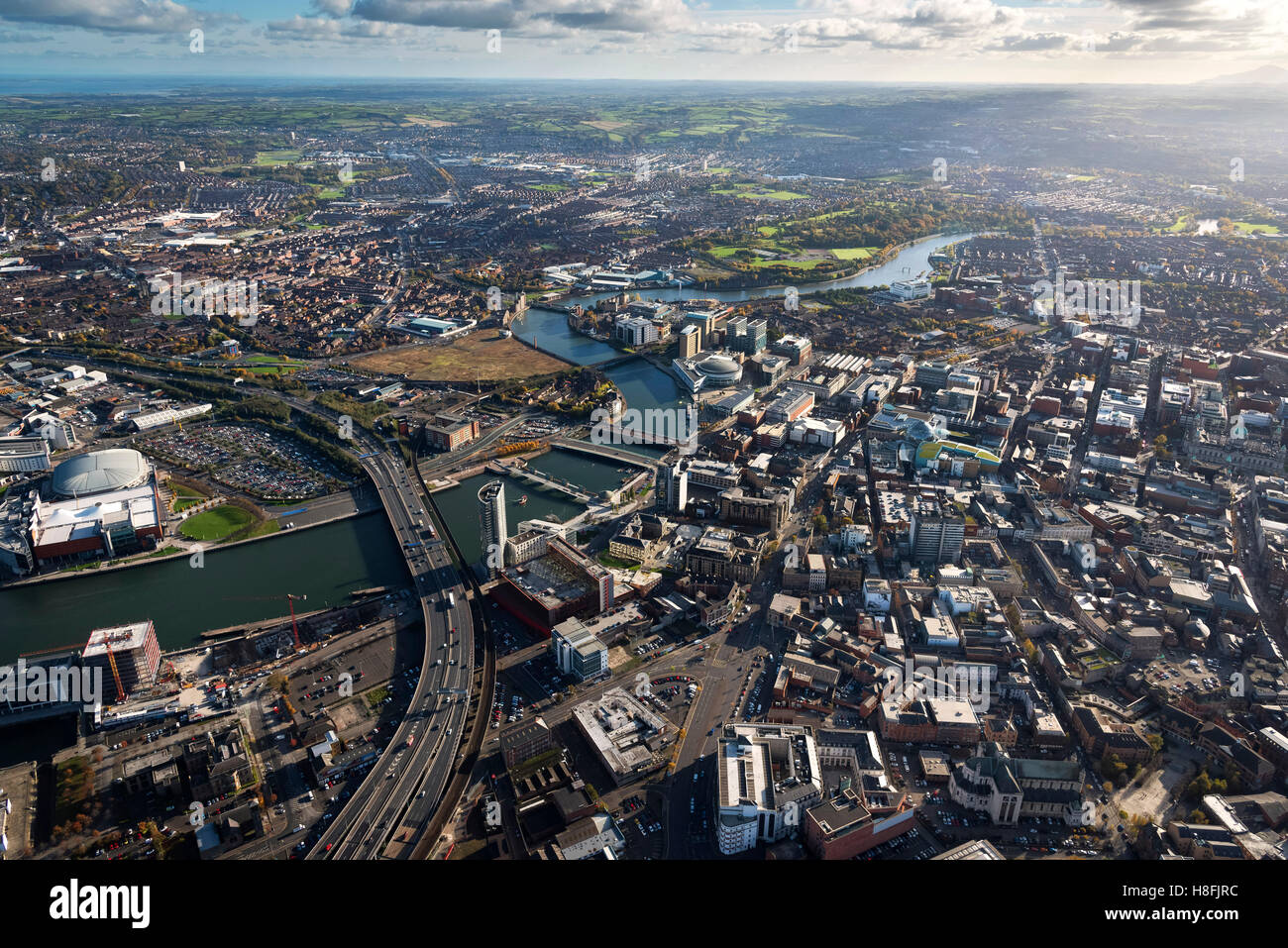 Belfast Aerial 2016 Stock Photo - Alamy