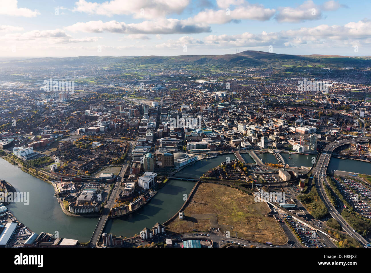 Belfast Aerial 2016 Stock Photo - Alamy