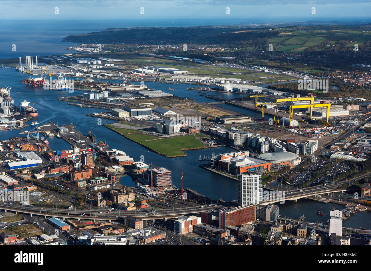 Belfast Aerial 2016 Stock Photo - Alamy