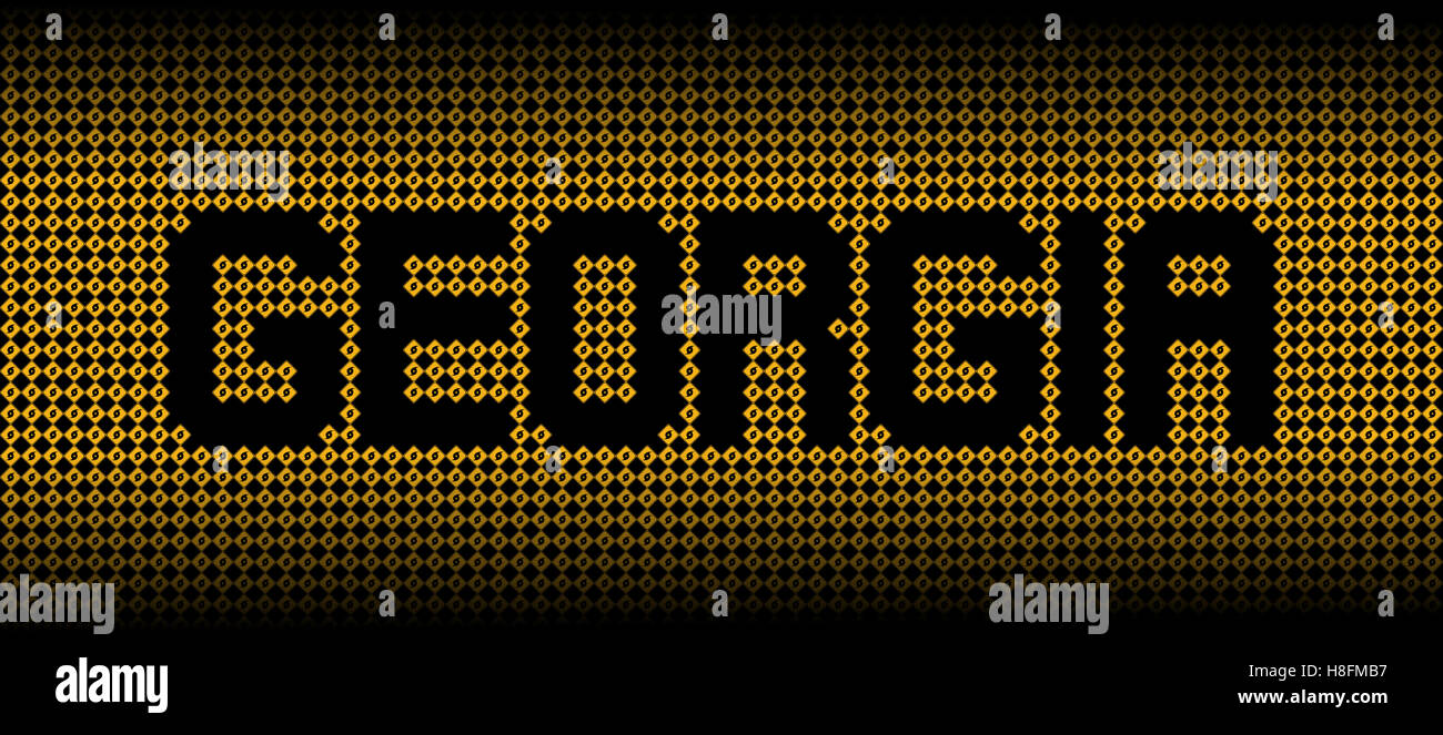 Georgia text on Hurricane warning signs illustration Stock Photo - Alamy