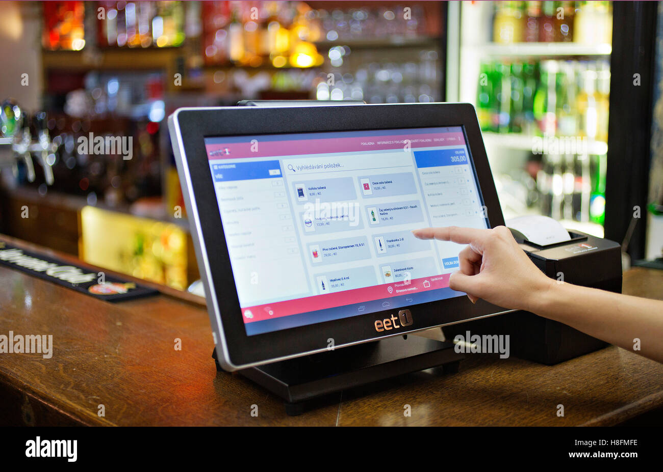 Czech electronic registration of sales, cash register EET1 Stock Photo ...