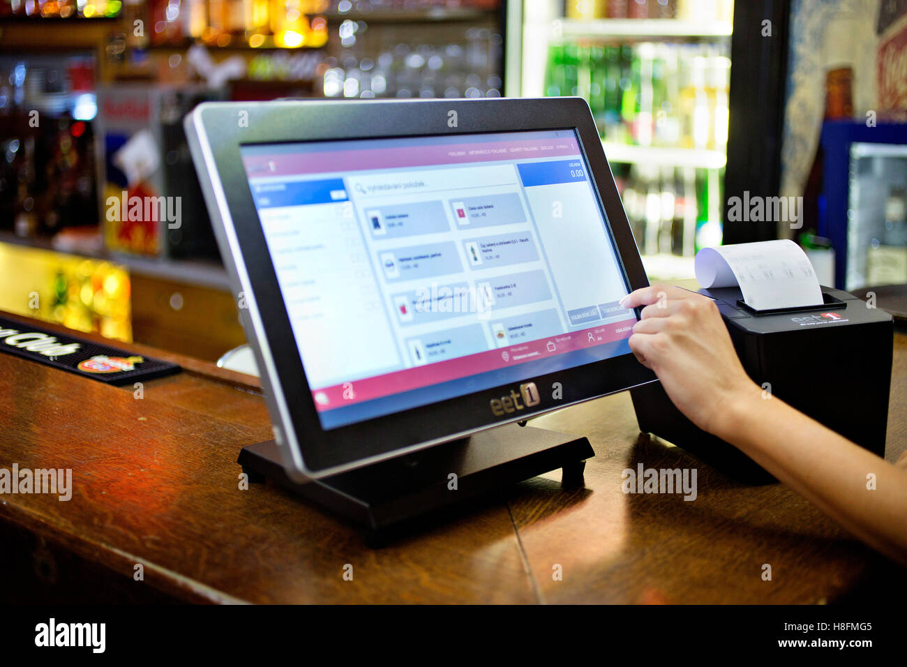 Electronic registration of sales hi-res stock photography and images ...