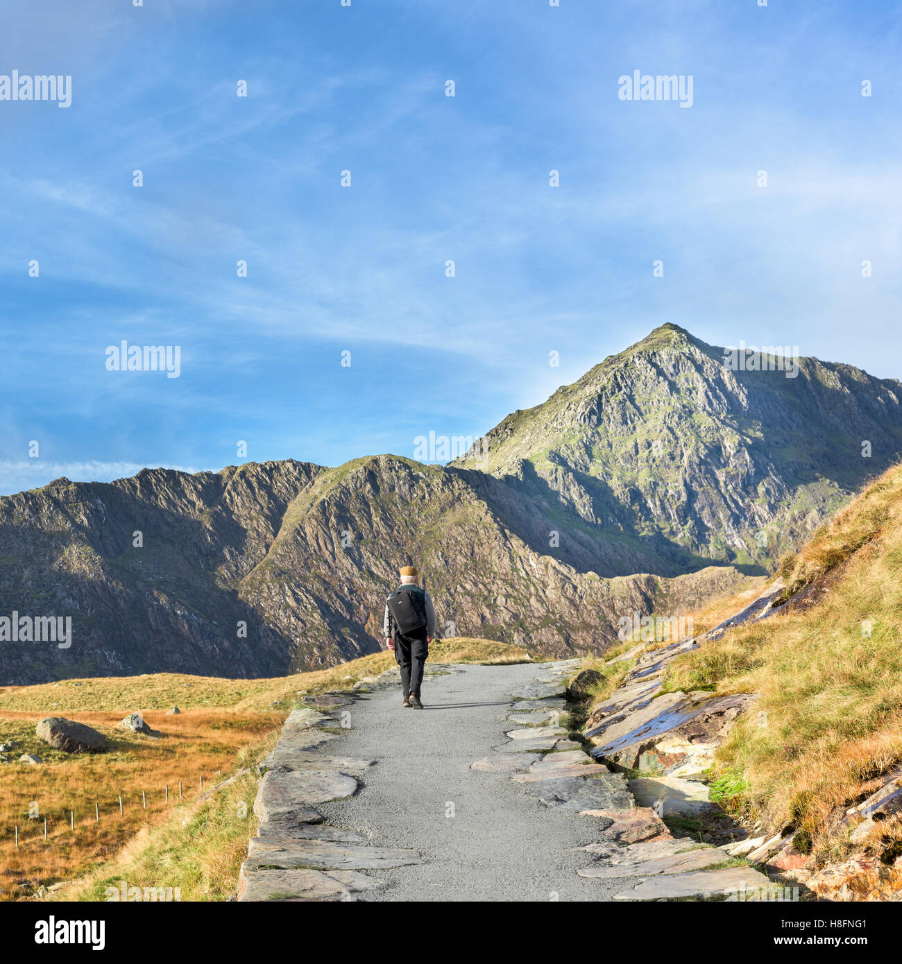 Miners path to Mount Snowdon Stock Photo - Alamy