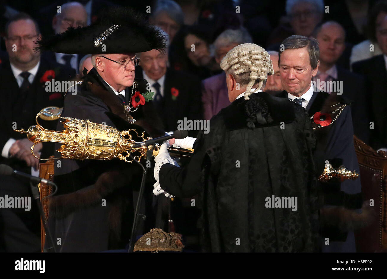 The newly appointed Lord Mayor of London, Andrew Parmley (left) becomes ...