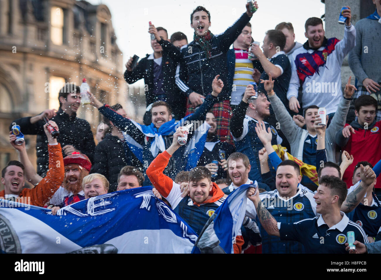 Scotland fans in Trafalgar Square, London, as thousands of football ...