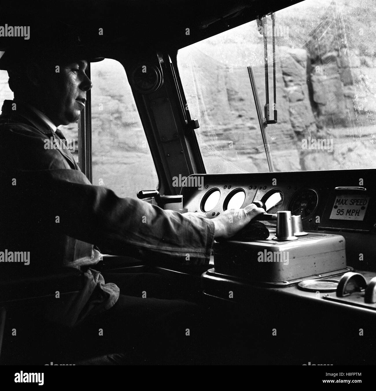 1960s railway diesel locomotive Black and White Stock Photos & Images ...