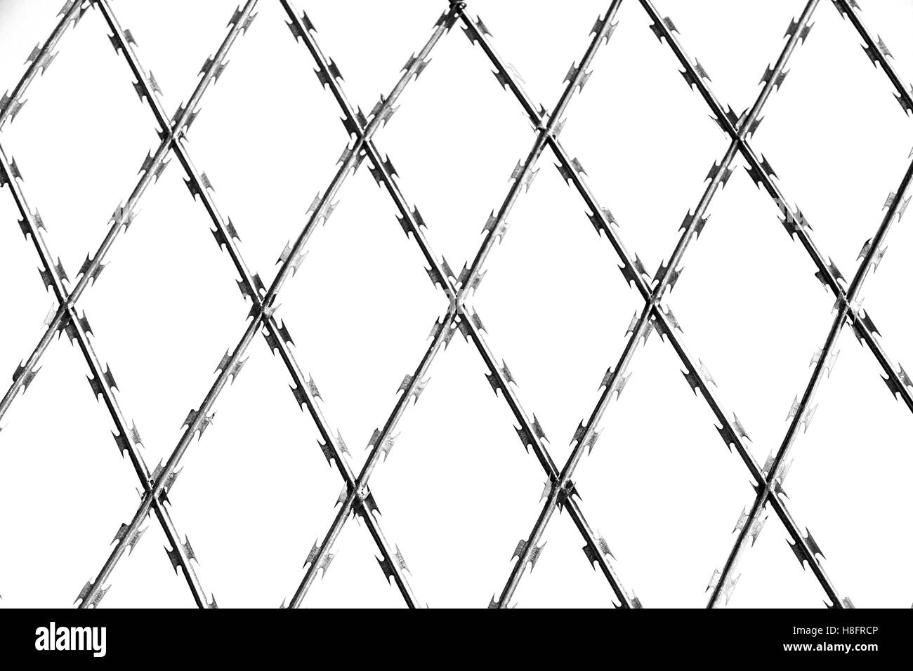 abstract razor wire in the clear sky like background texture Stock ...