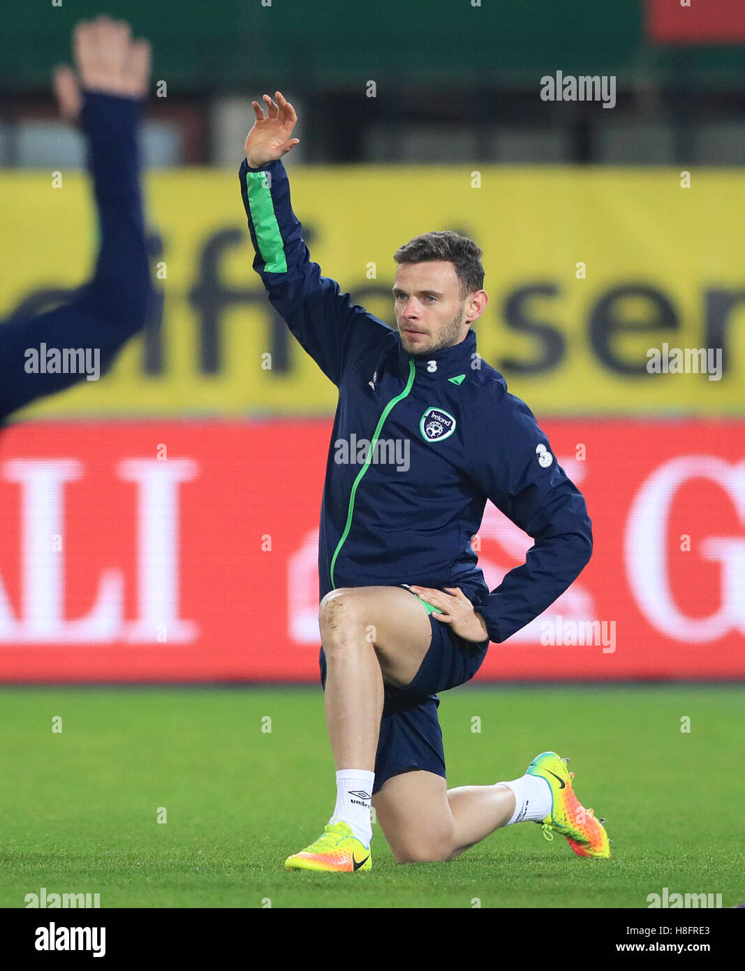 Republic of Ireland's Andy Boyle during the training session at Ernst ...