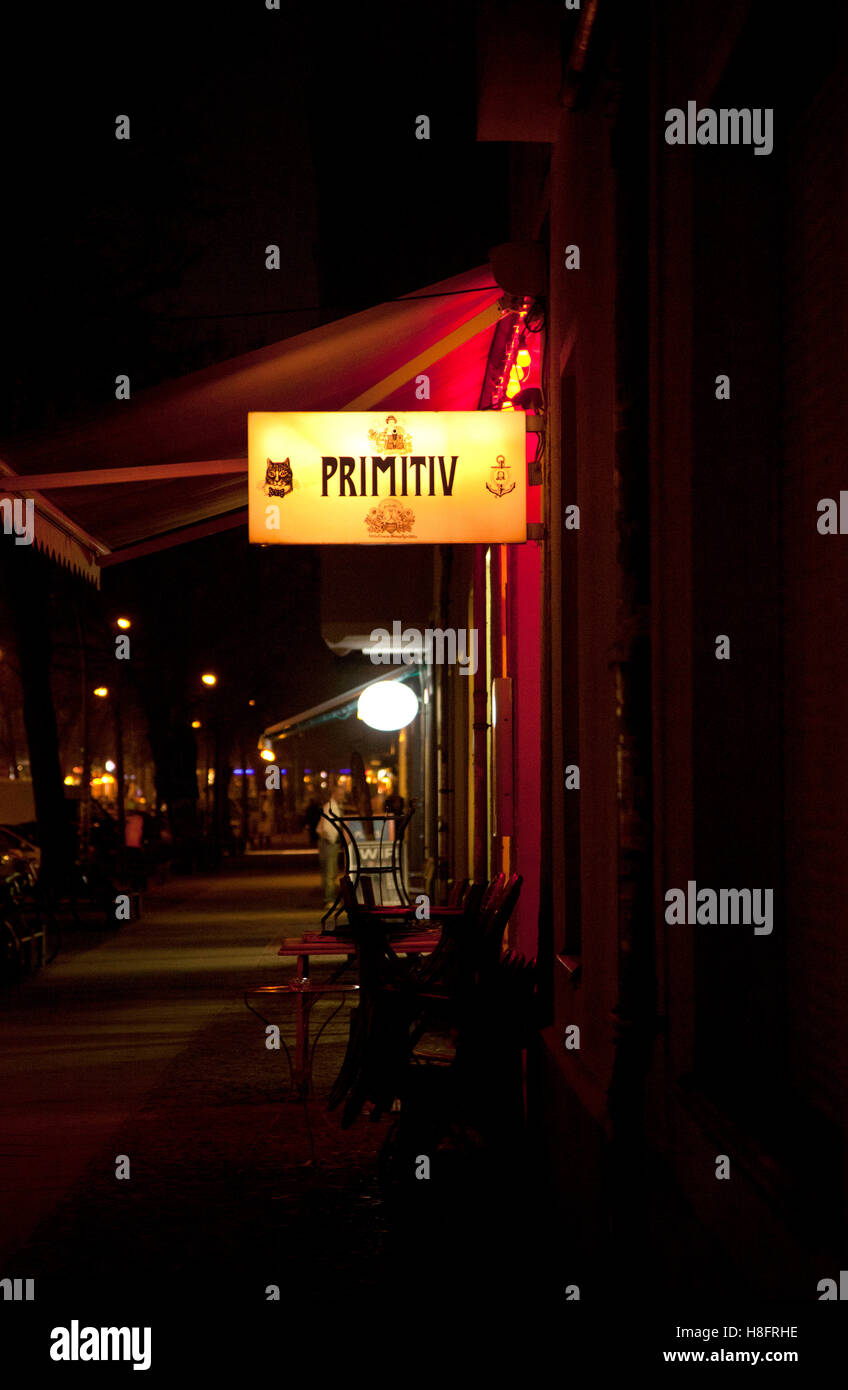 Street, night, architecture, Friedrichshain, Berlin Stock Photo - Alamy