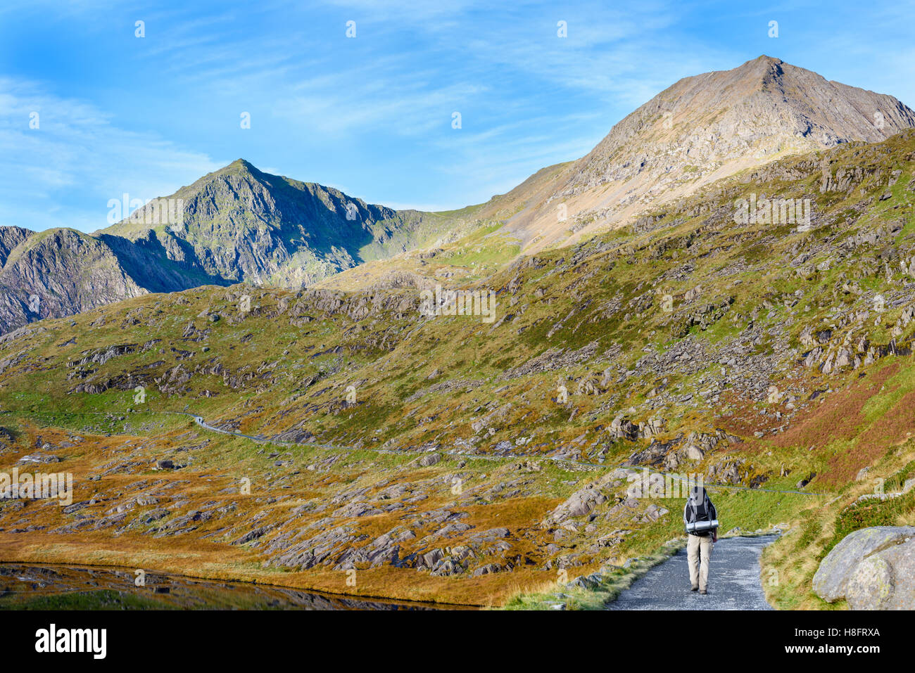 Miners path to Mount Snowdon Stock Photo - Alamy