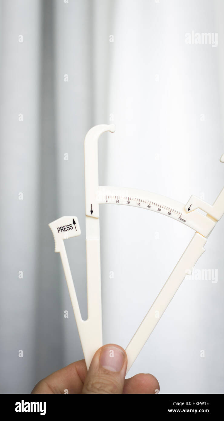 Bodyfat fat calipers used to measure percentage fat in different zones ...