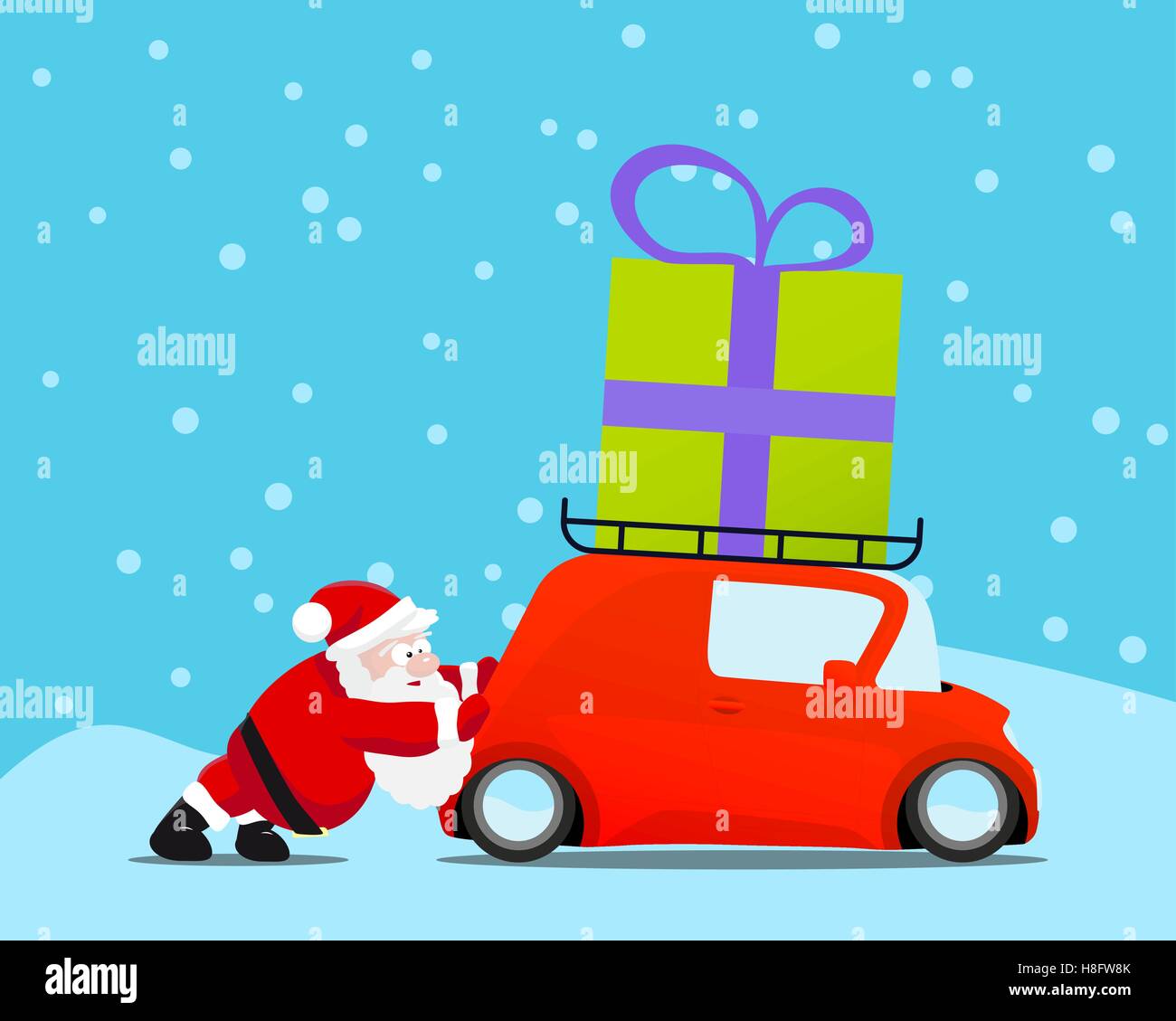 Clipart Santas Car