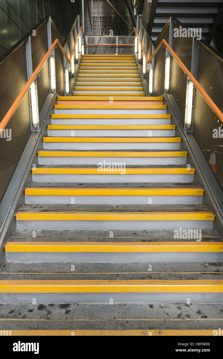 England, London, stairs in the Docklands Stock Photo - Alamy