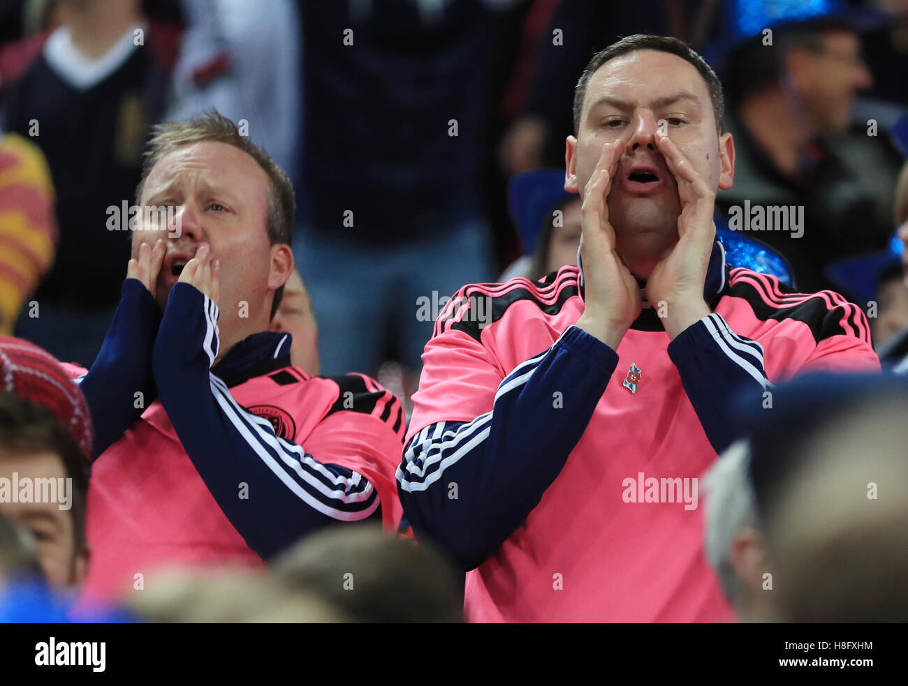 Scotland fans boo the England national anthem before kick-off in the ...