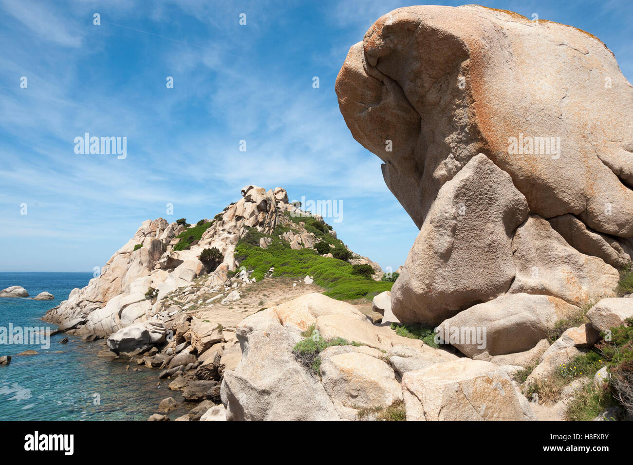 Italy, Sardinia, scenery at the Capo Testa Stock Photo - Alamy