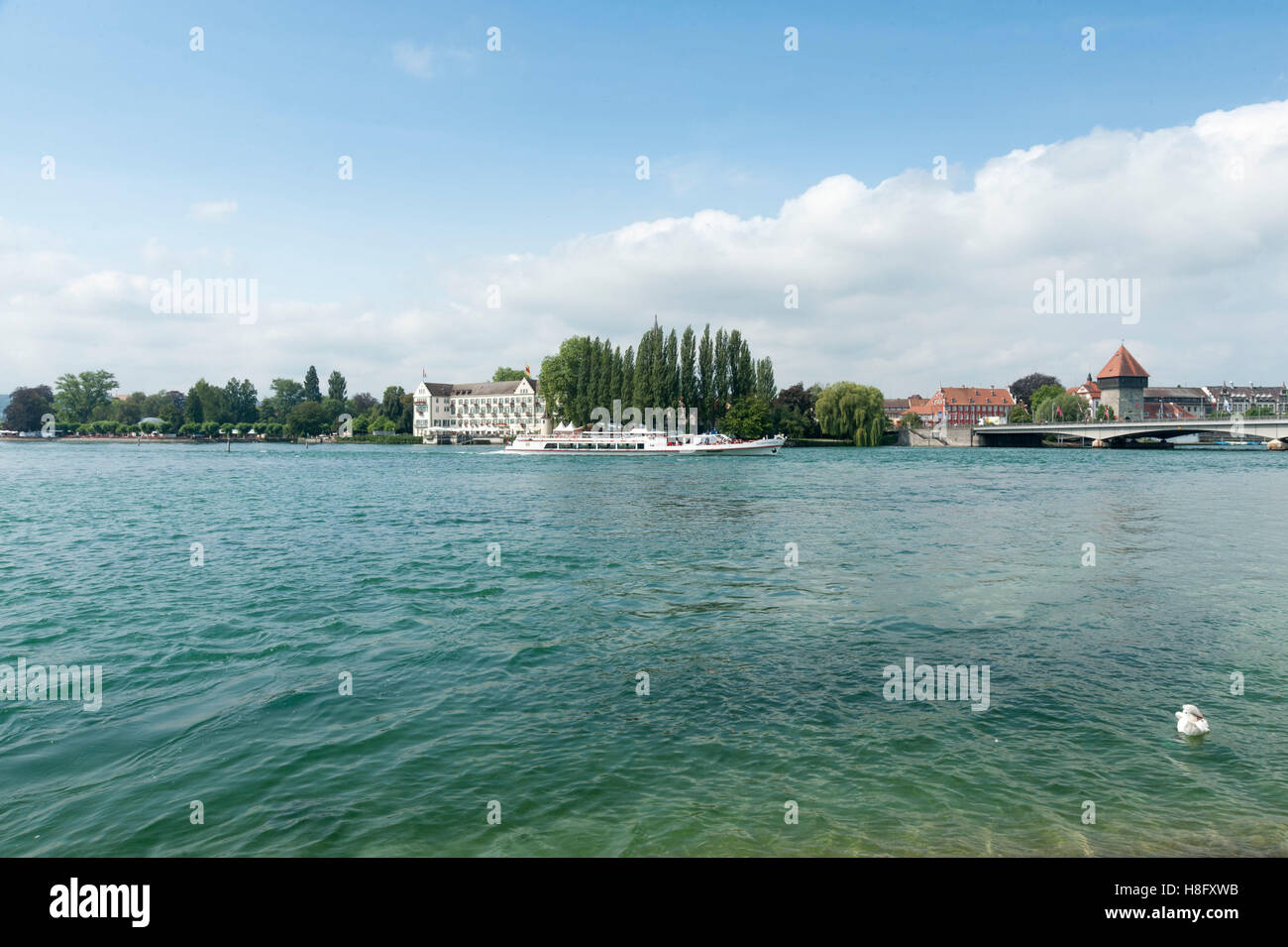 Germany, Baden-Wurttemberg, Constance, view from the lakeside promenade ...