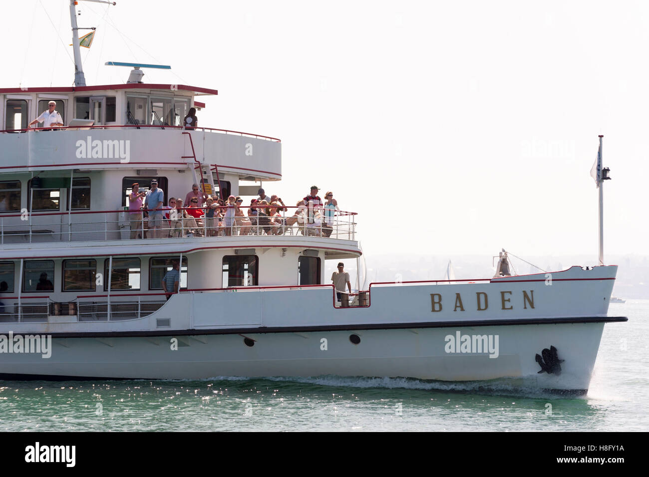 Germany, Constance, passenger ship "Baden" of the "Weiße Flotte" on the ...