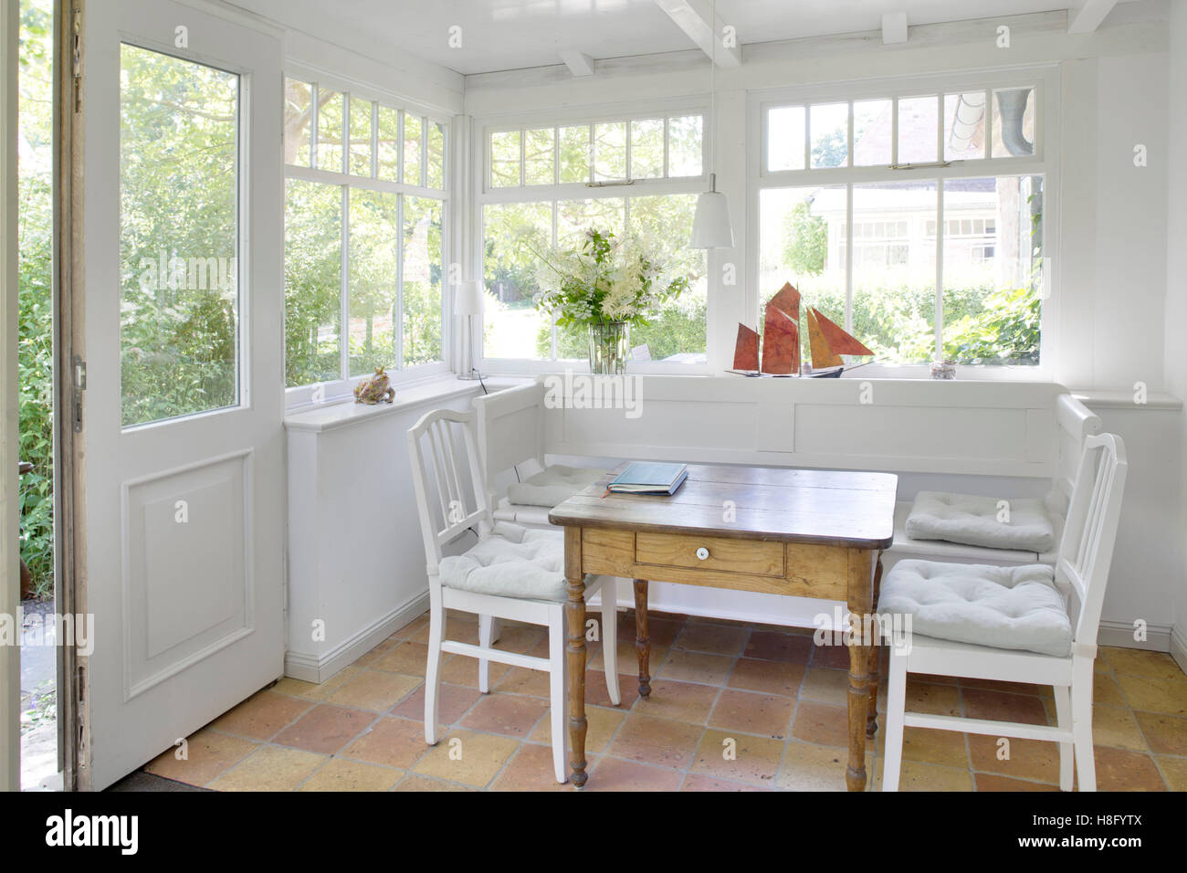 cottage, glazed veranda, the island of Rügen Stock Photo - Alamy