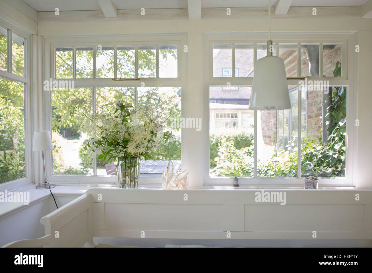 cottage, glazed veranda, the island of Rügen Stock Photo - Alamy
