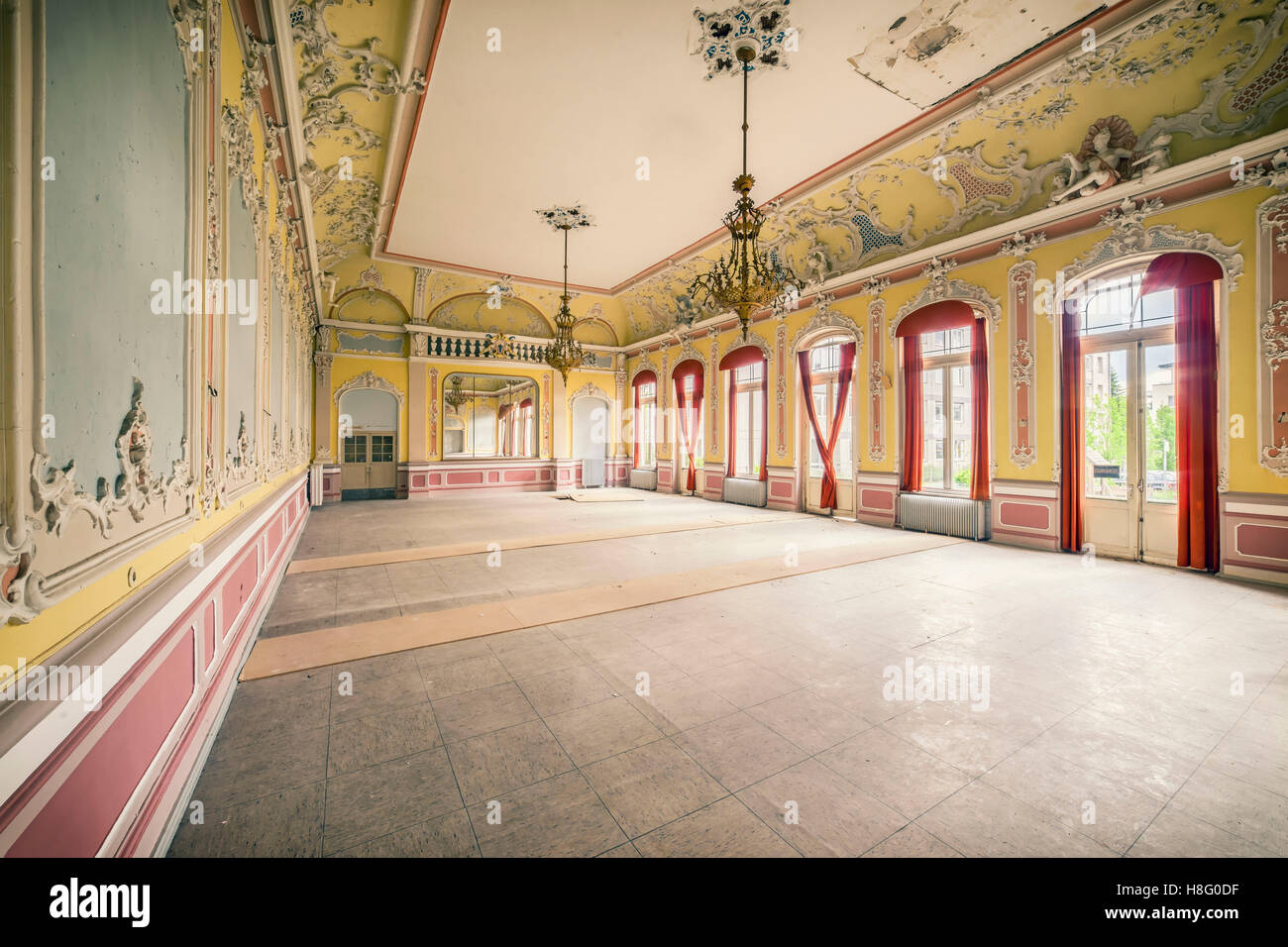 a splendid baroque hall Stock Photo - Alamy