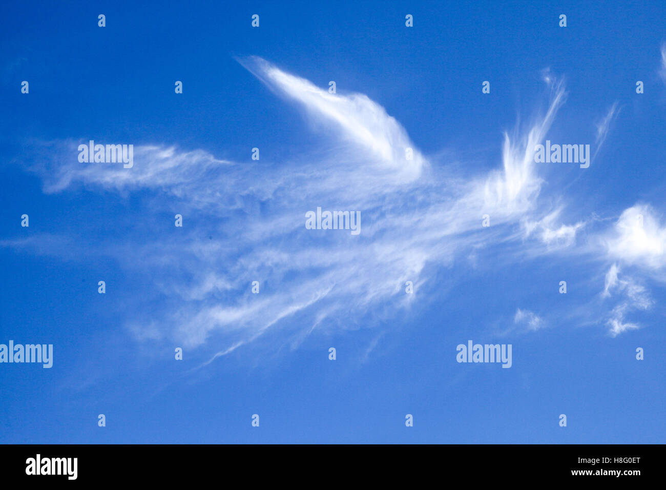 what shape can you see in these clouds looks like superman or an angle ...