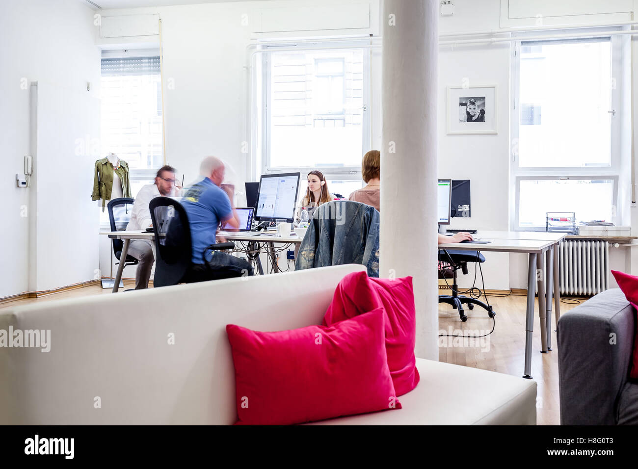 office routine, young team at the work Stock Photo - Alamy