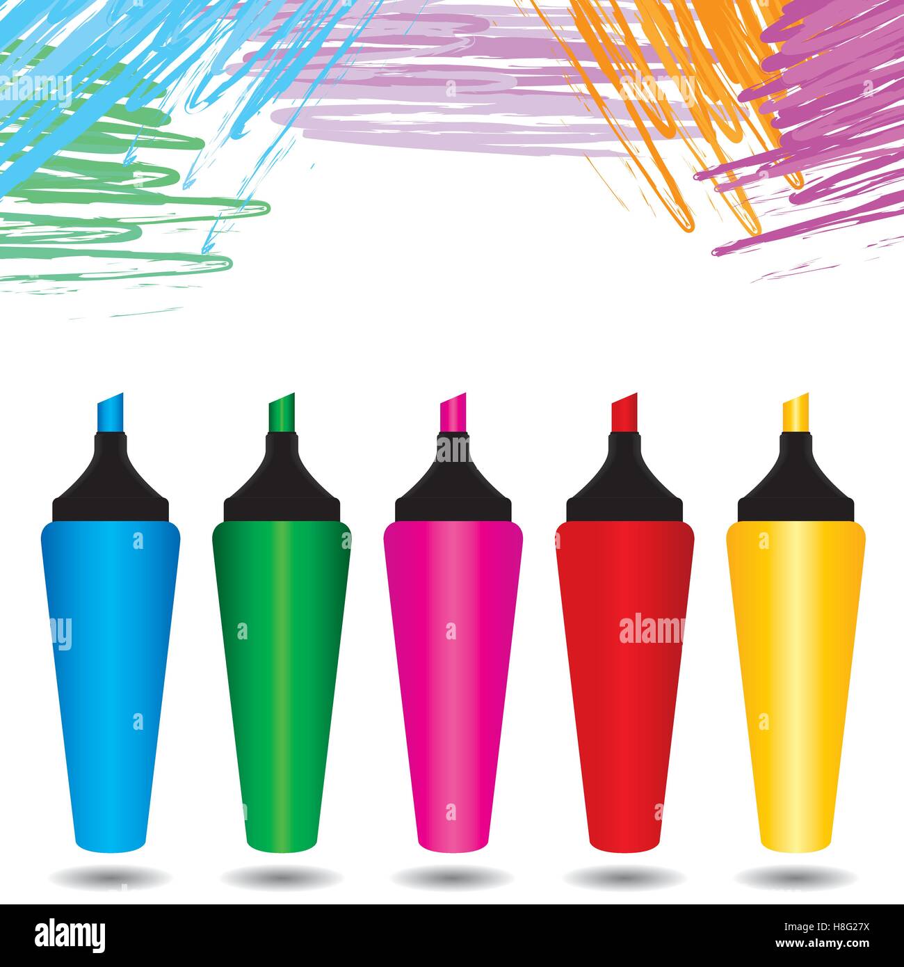 marker, pen, object, equipment, abstract, drawing, office, highlighter ...