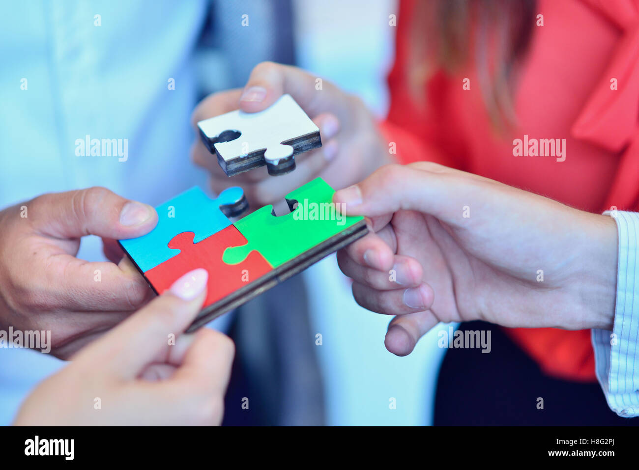 Business People Jigsaw Puzzle Collaboration Team Concept Stock Photo ...
