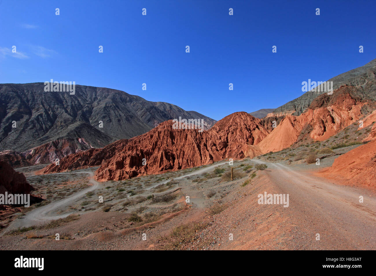The hill of seven colors, cerro de los siete colores, at Purmamarca ...
