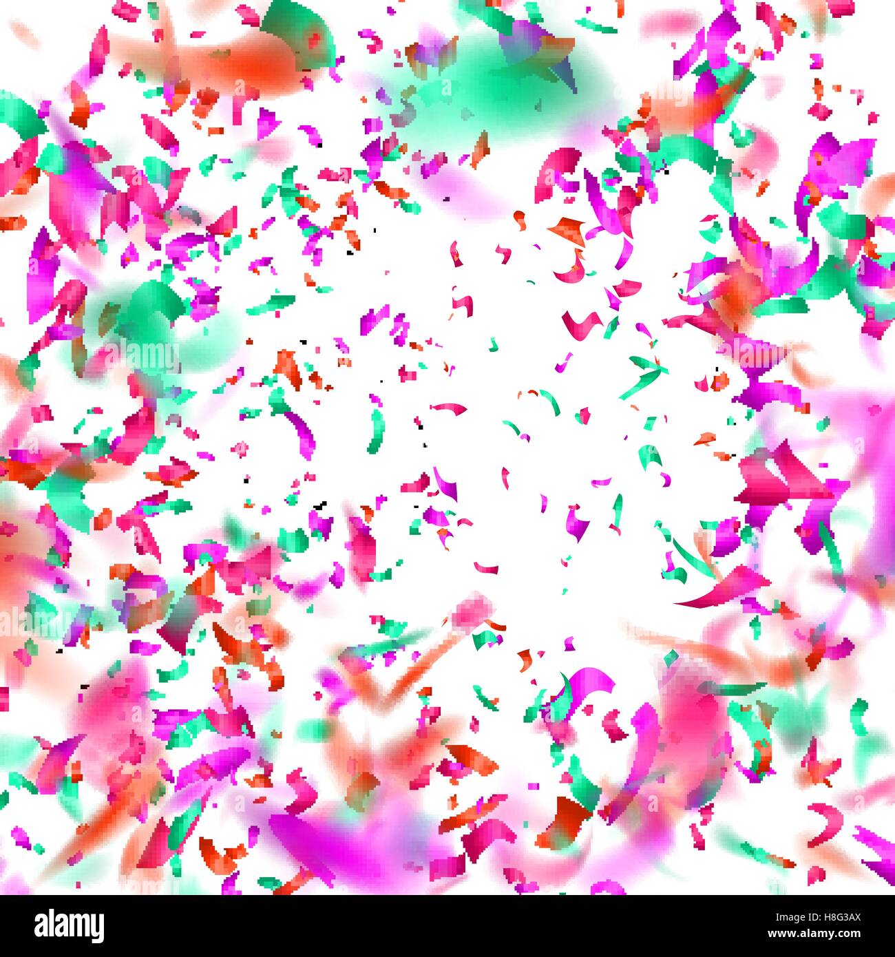 Colorful confetti on white background. EPS 10 Stock Vector Image & Art ...