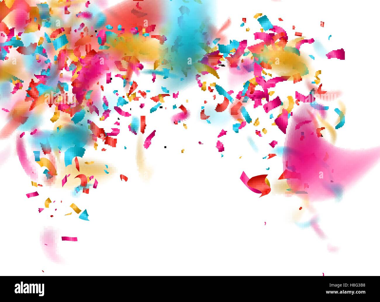 Colorful confetti on white background. EPS 10 Stock Vector Image & Art ...