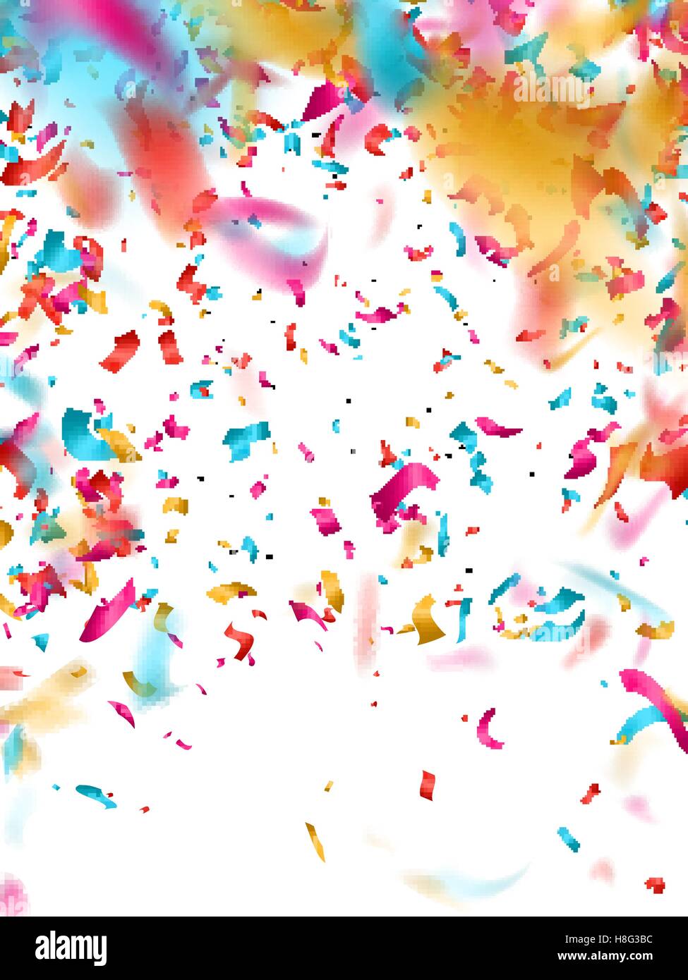 Colorful confetti on white background. EPS 10 Stock Vector Image & Art ...