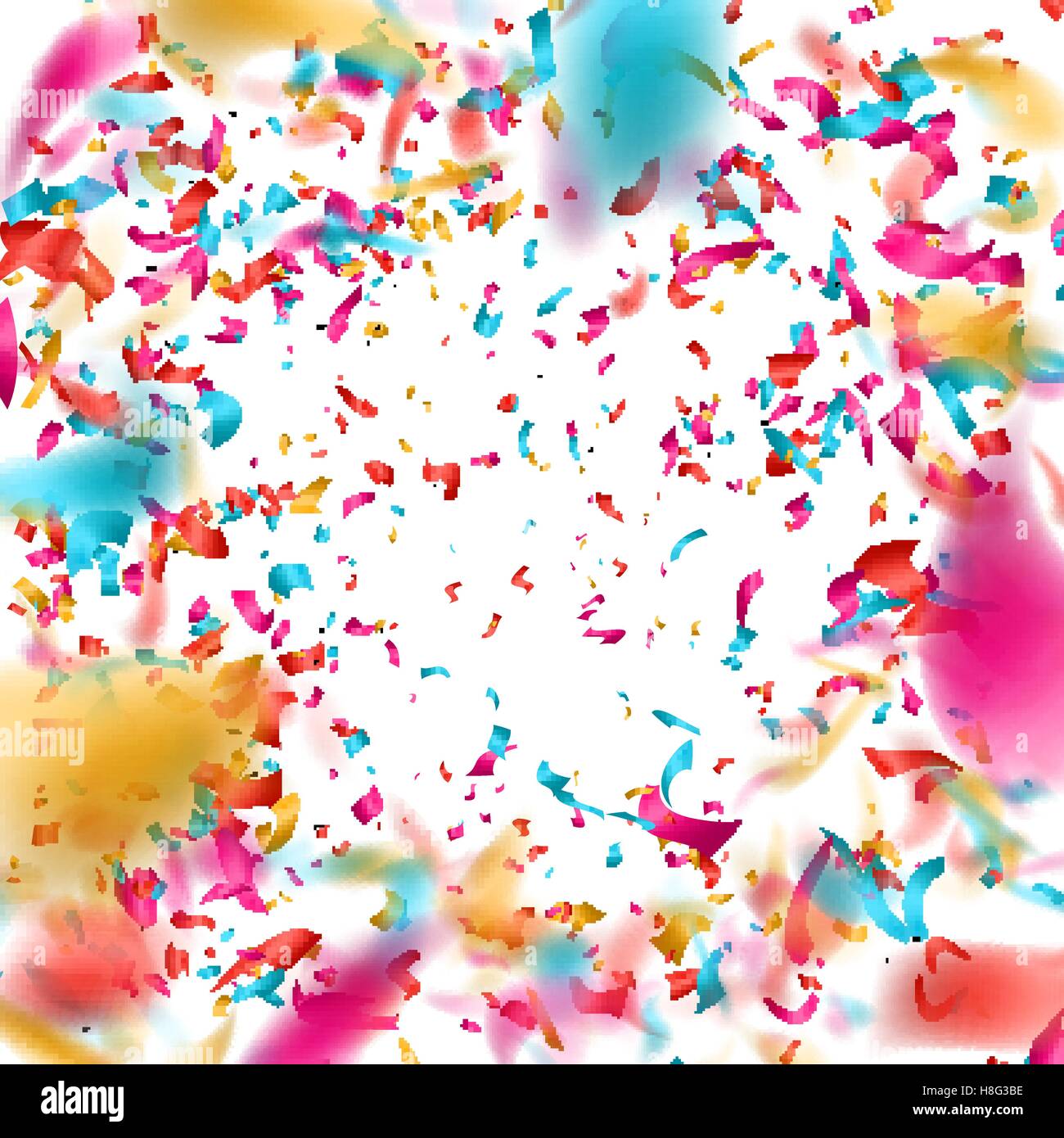 Colorful confetti on white background. EPS 10 Stock Vector Image & Art ...