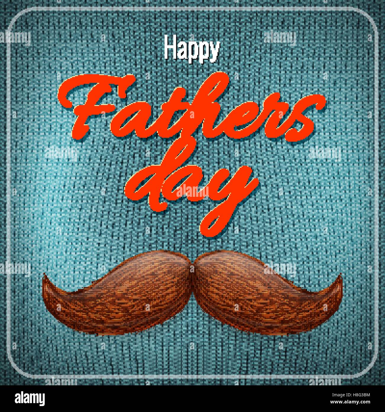 Happy Fathers Day mustache card. EPS 10 Stock Vector Image & Art - Alamy