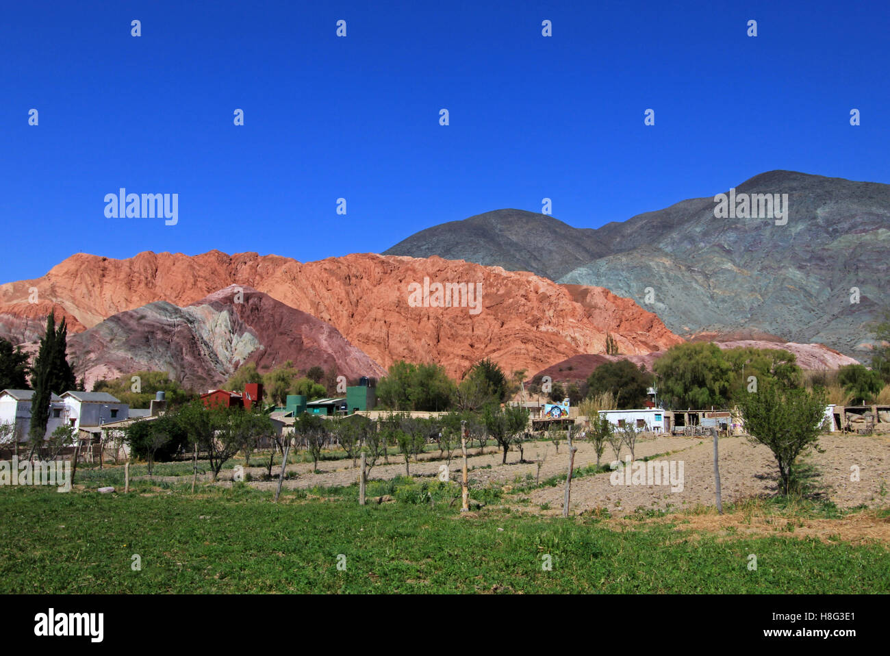 The hill of seven colors, cerro de los siete colores, at Purmamarca ...