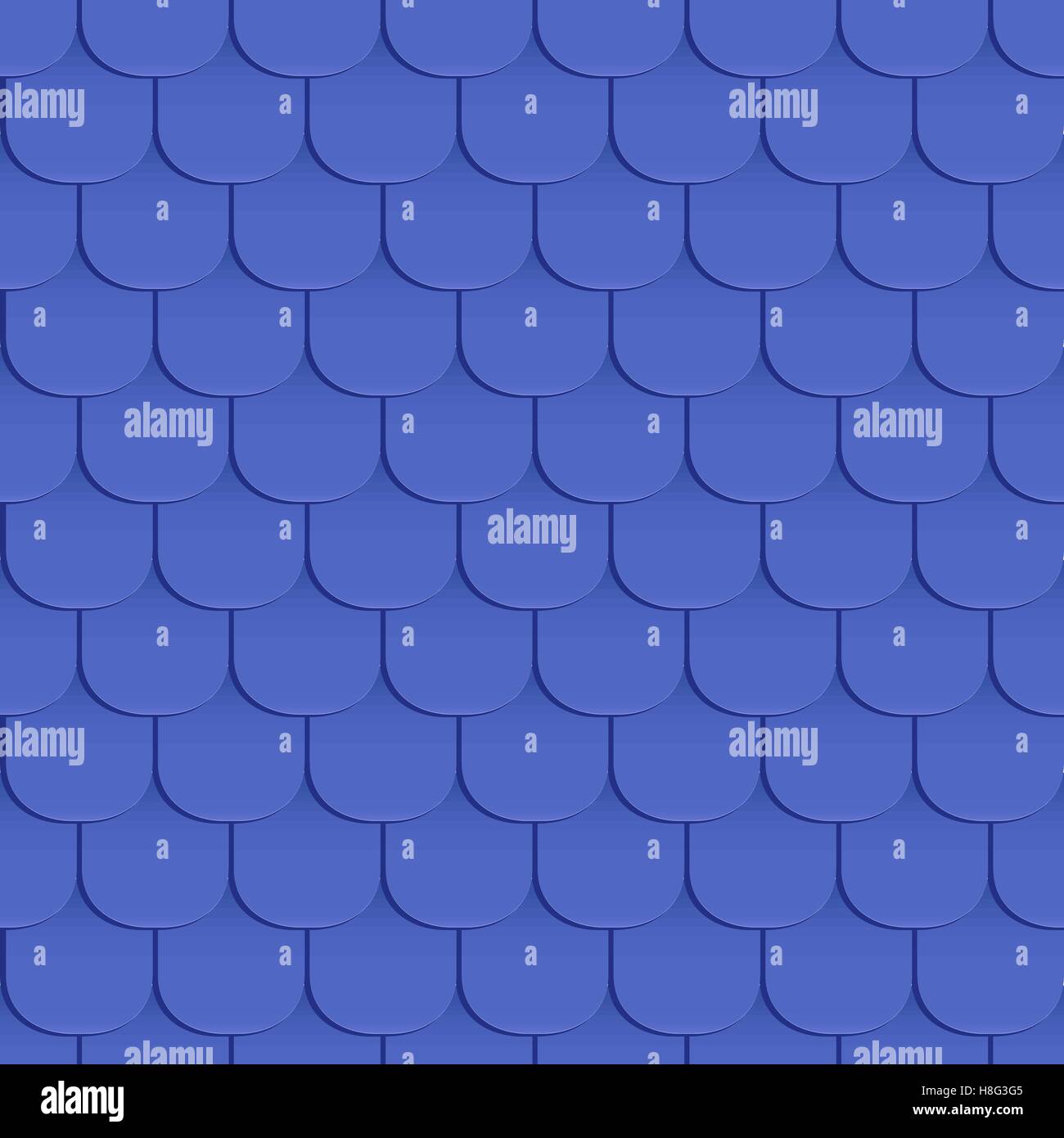 Shingles roof seamless pattern. Blue color. Classic style. Vector ...