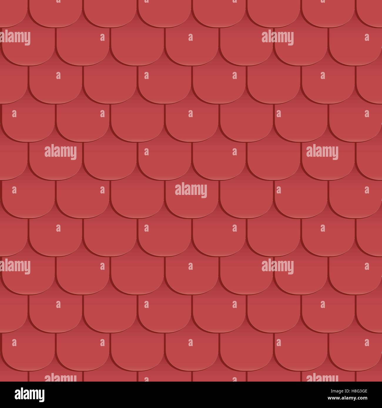 Shingles roof seamless pattern. Red color. Classic style. Vector ...