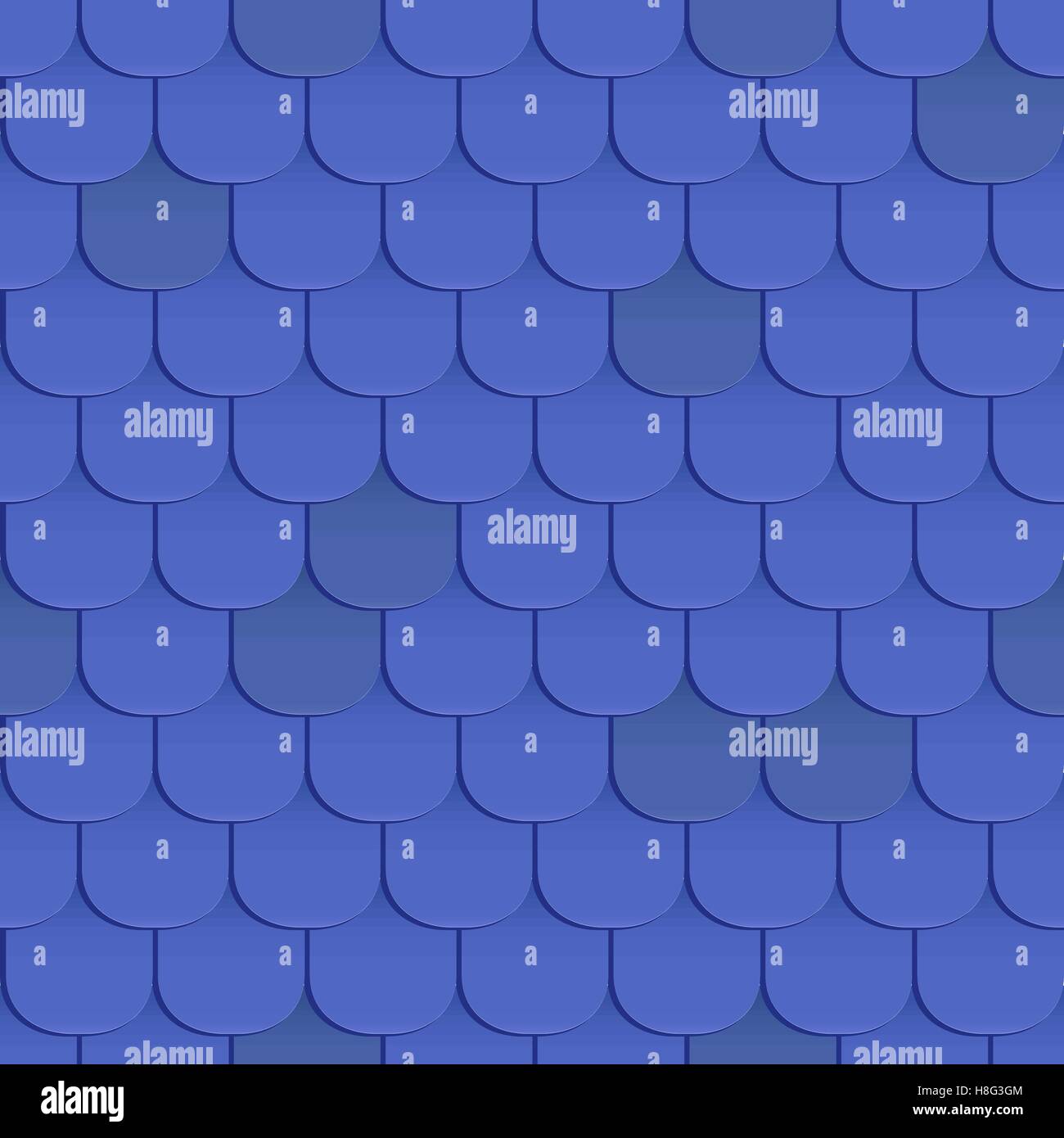 Shingles roof seamless pattern. Blue color. Classic style. Vector ...
