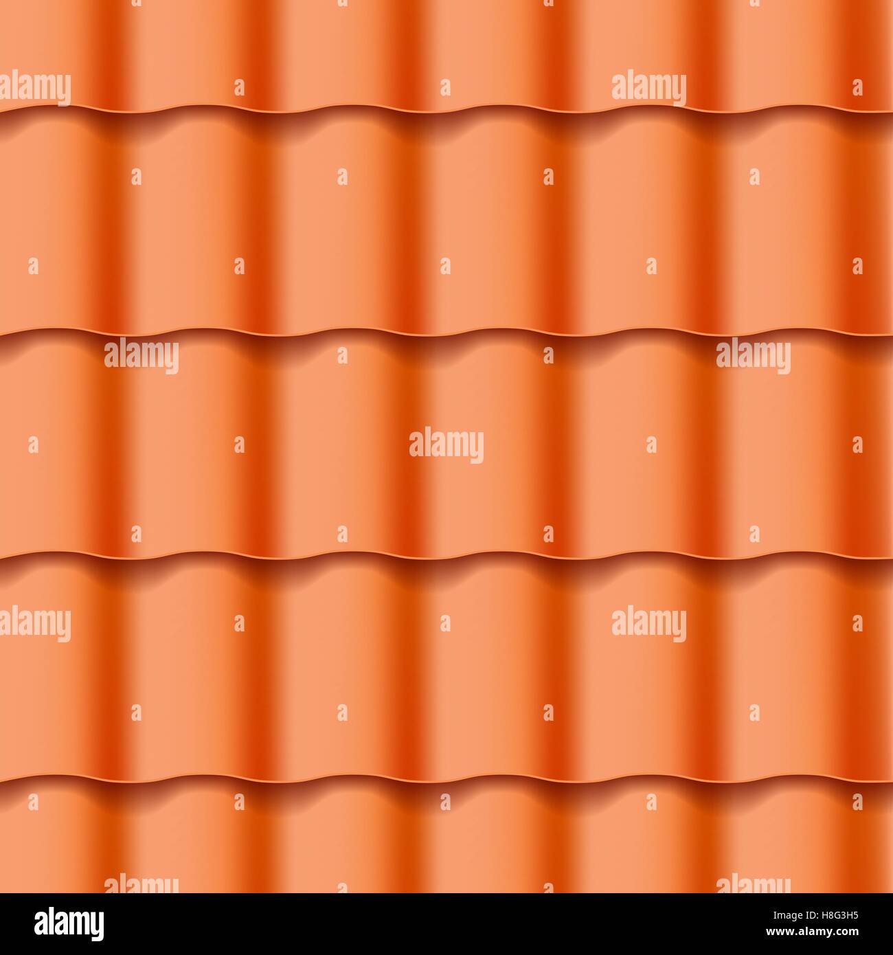 Orange terracotta tile roof Stock Vector Images - Alamy