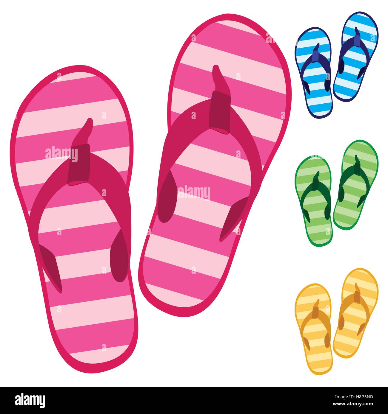 Yellow flip flop Stock Vector Images - Alamy