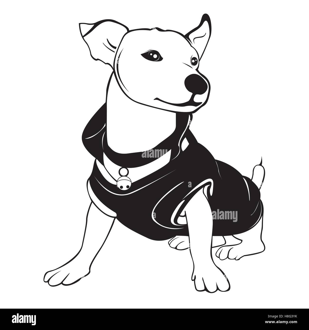 dog, jack, vector, terrier, Russell, illustration, cute, face, white ...