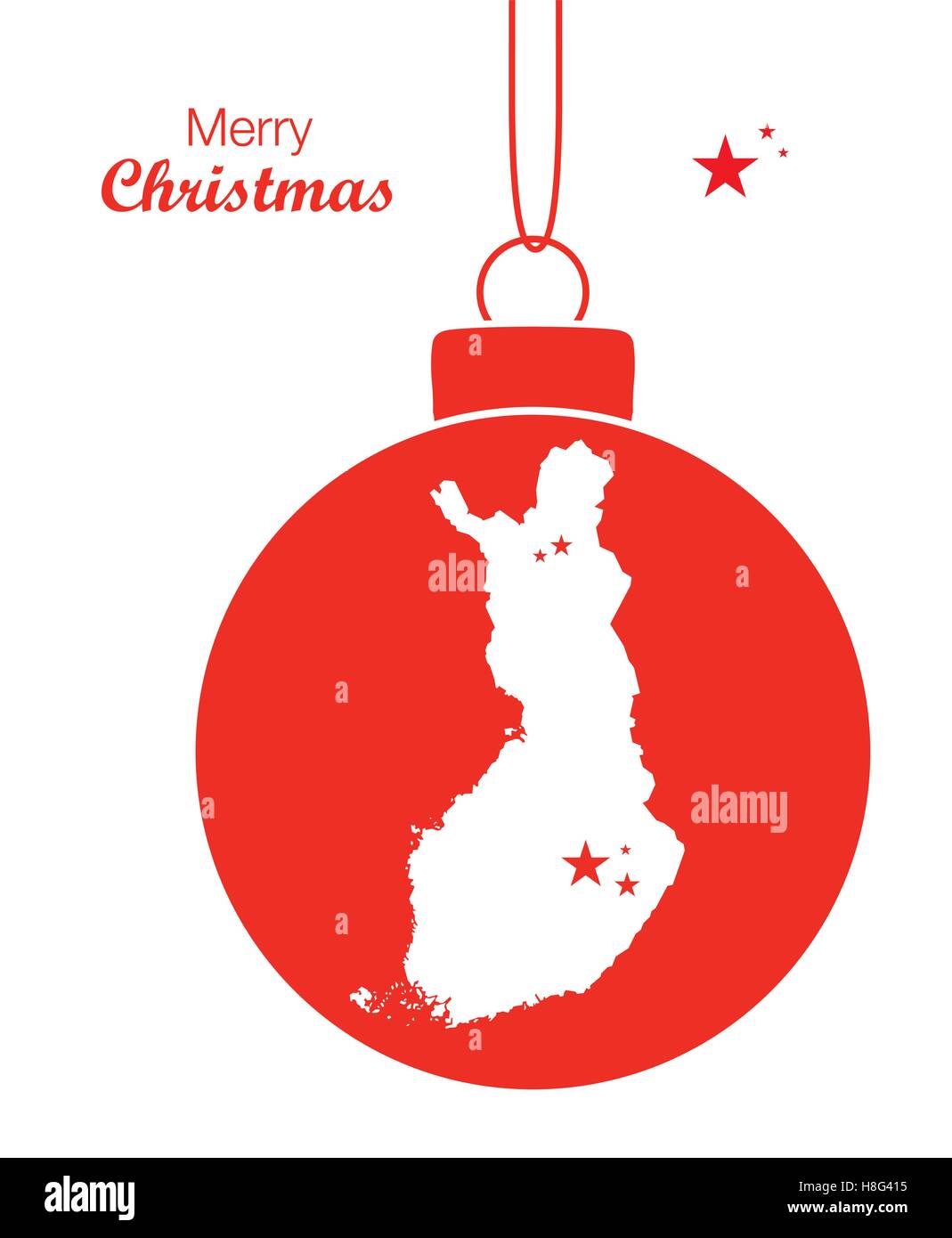 Merry Christmas Map Finland Stock Vector Image & Art - Alamy