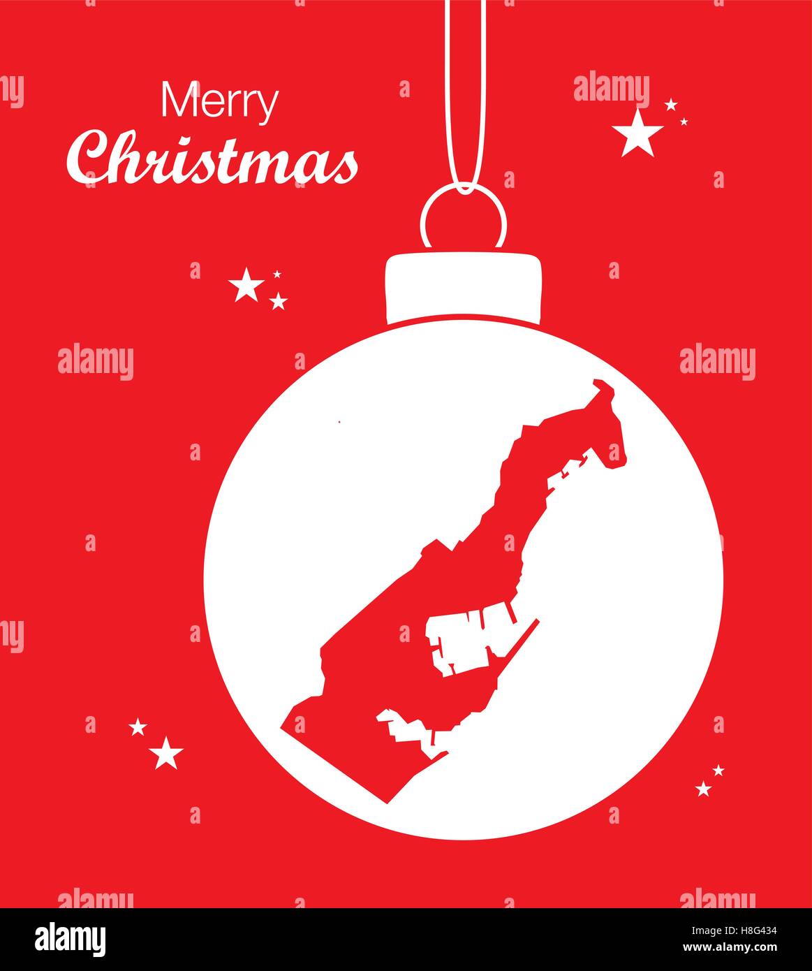 Merry Christmas Map Monaco Stock Vector Image & Art - Alamy
