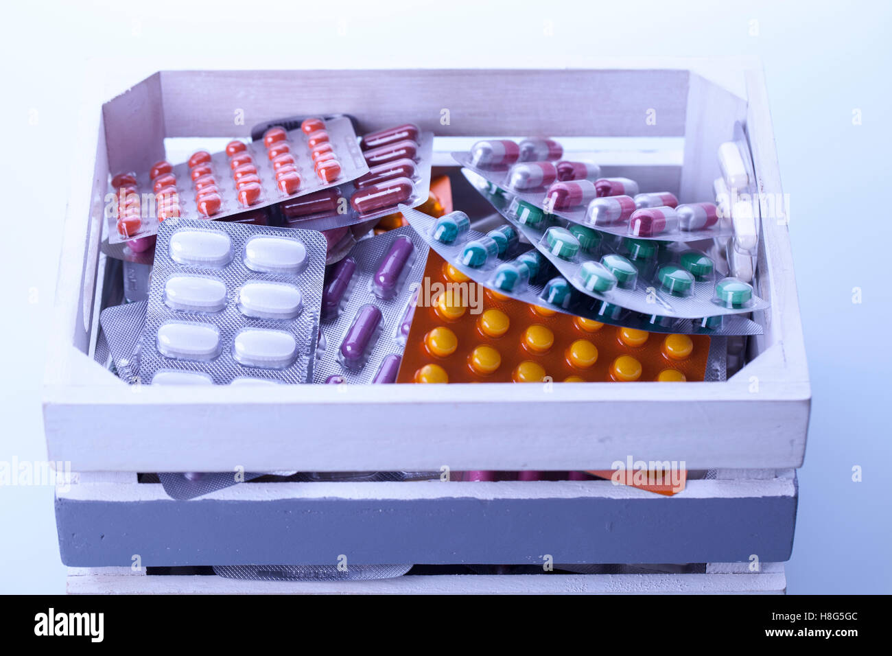 Set of capsules in medical light. Studio shot Stock Photo - Alamy