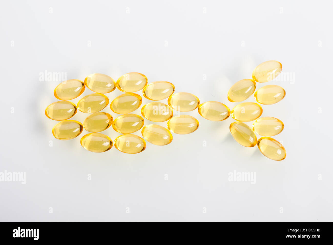 Fatty acids omega 3 on white background Stock Photo - Alamy
